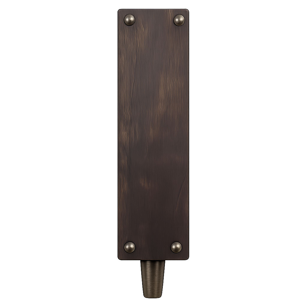 Rustic Wood Tap Handle with Brass Finish | Beer Faucet Knob